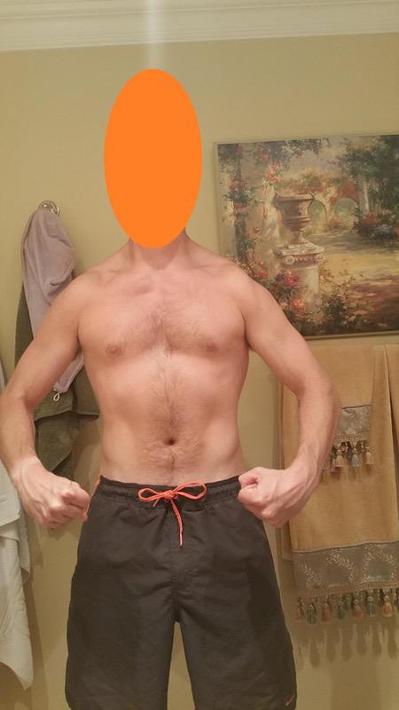 6 Pictures of a 160 lbs 6 foot Male Weight Snapshot